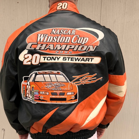 Jackets & Coats | Rare Genuine Leather Nascar Jacket | Poshmark